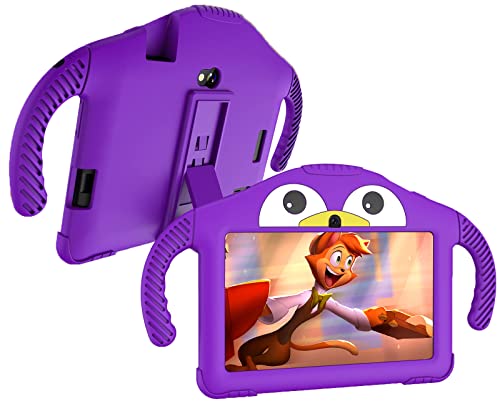 NORTH BISON 7 inch Android Tablet, Tablet for Kids, 3GB RAM 32GB ROM Toddler Tablet with Bluetooth, WiFi, GMS, Parental Control, Dual Camera, Shockproof Case, Educational, Games