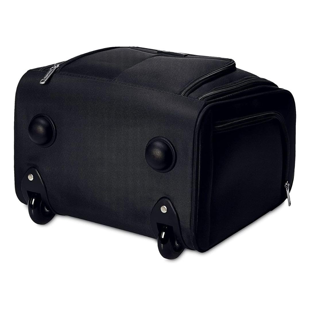 Amazon Basics Underseat Carry-On Rolling Travel Luggage Bag with Wheels, 14 Inches, Black
