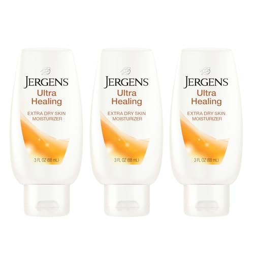 Jergens Ultra Healing Dry Skin Moisturizer, Body and Hand Lotion, for Long Lasting Skin Hydration, with HYDRALUCENCE blend, 3 Fl Oz (Pack of 3)