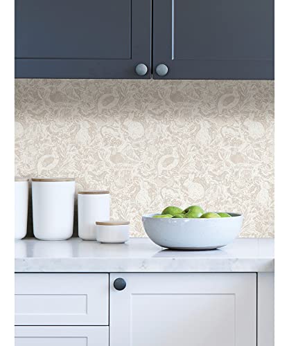 Cream Terrene Peel & Stick Wallpaper