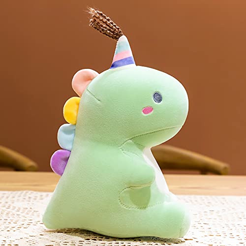 FSLMY Dinosaur Plush Toy Soft Stuffed Cute Animal Dinosaur Plush Doll As A Boy Girl Birthday Gift Halloween (Green, 11.8 inch)