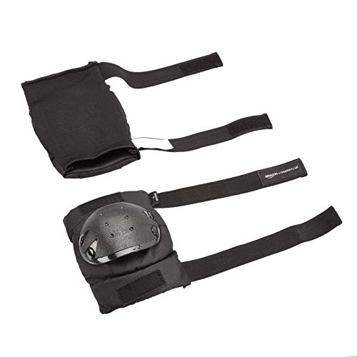 AmazonCommercial Knee Pads, Elbow Pads and Wrist Guards, 3 in 1 Protective Gear, M, Black
