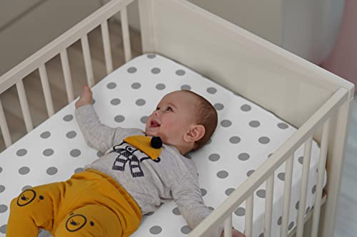 Pack n Play Sheets – Premium Pack and Play Sheets 4 Pack – 100% Super Soft Jersey Knit Cotton Playard Mattress Sheets – Portable Playpen Fitted Play Yard Mini Crib Sheet For Boy & Girl (24 x 38 x 5)