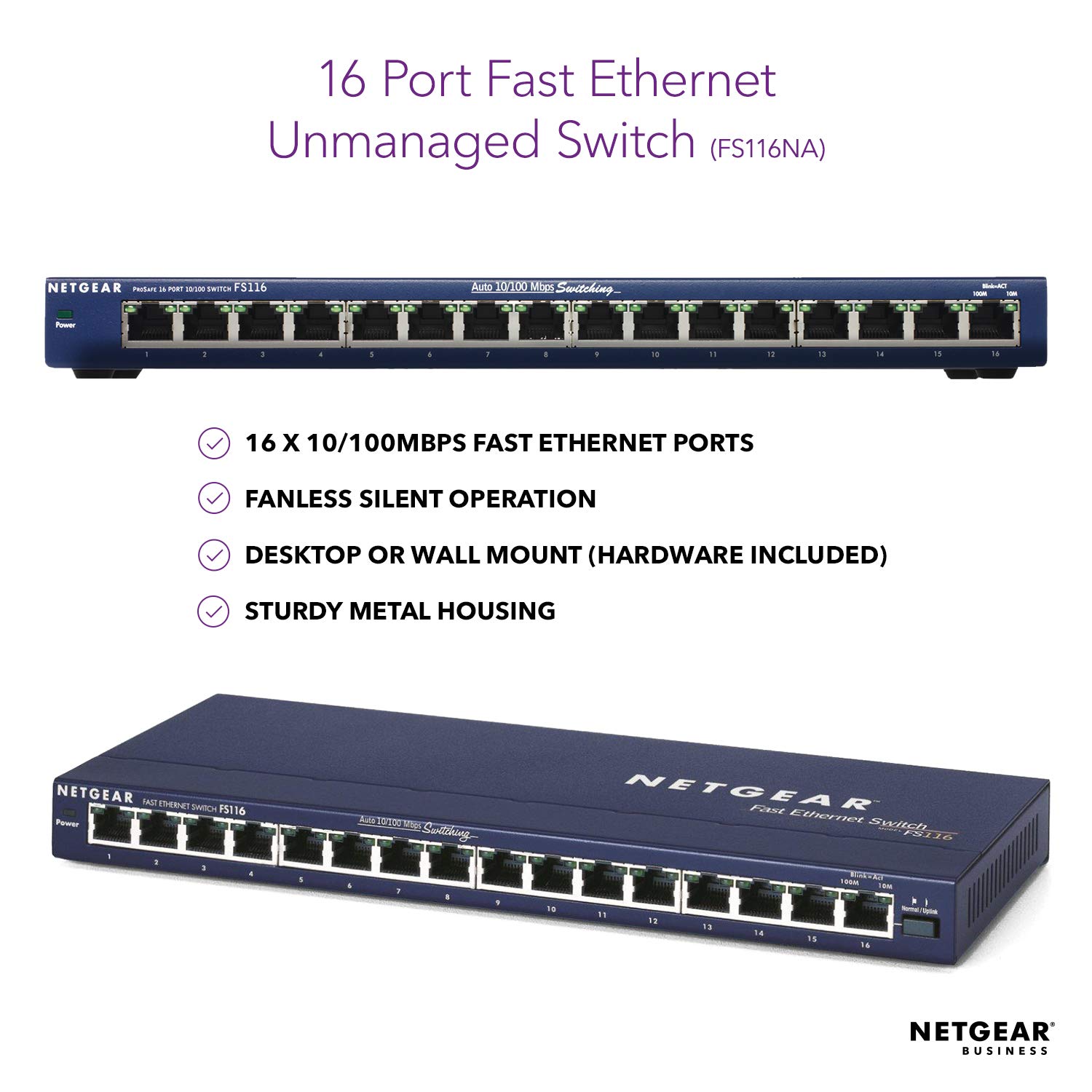 NetGear FS116NA 16-Port 10/100 Fast Ethernet Switc