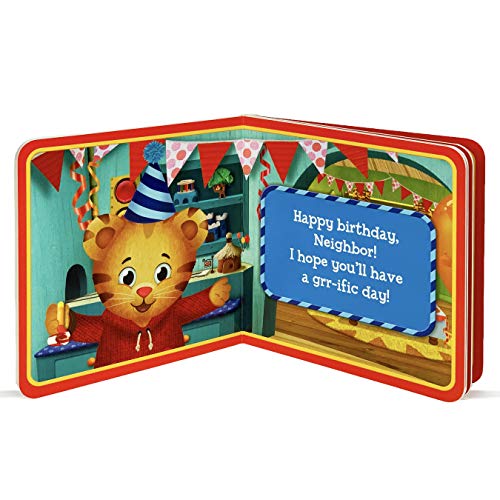 Daniel Tiger Happy Birthday: Little Bird Greetings, Greeting Card Board Book with Personalization Flap, Gifts for Birthdays