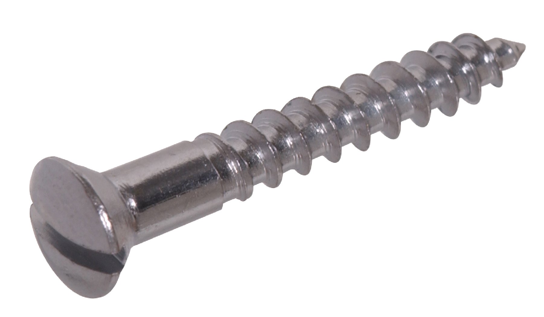Hillman 1183 Brass Chrome Plated Oval Head Slotted Wood Screw 6 x 3/4 in. 45-Pack