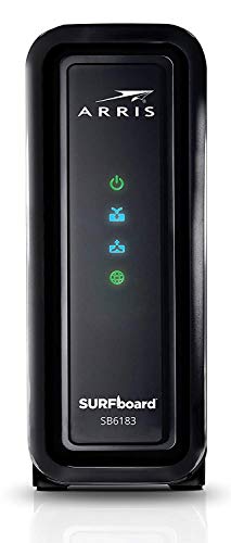 ARRIS SURFboard SB6183-RB DOCSIS 3.0 16x4 Gigabit Cable Modem, Comcast Xfinity, Cox, Spectrum and more, 1 Gbps Port, 400 Mbps Max Internet Speed, Easy Set-up with SURFboard Central App BLK - RENEWED