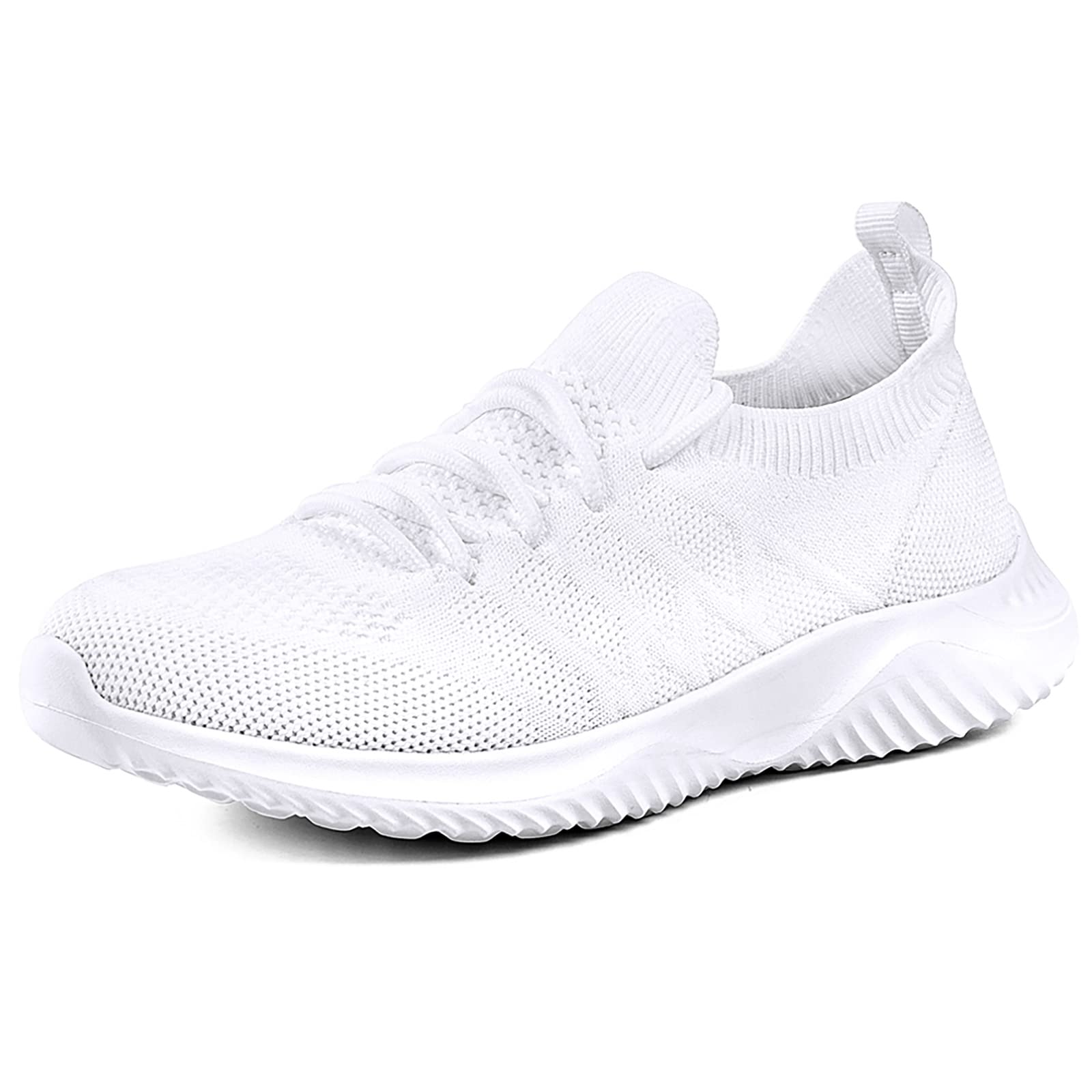 Akk White Sneakers for Women Walking Shoes Womens Comfy Tennis Memory Foam Gym Workout Athletic Nursing Running Work Shoes Size 9