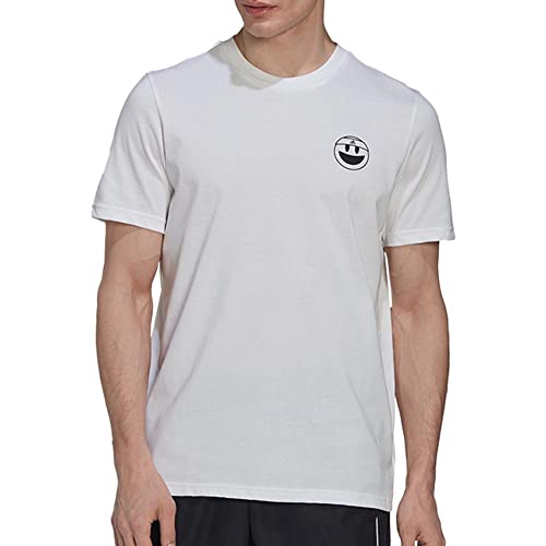 adidas Men's Tennis WMB in Graphic Tee, White, X-Large