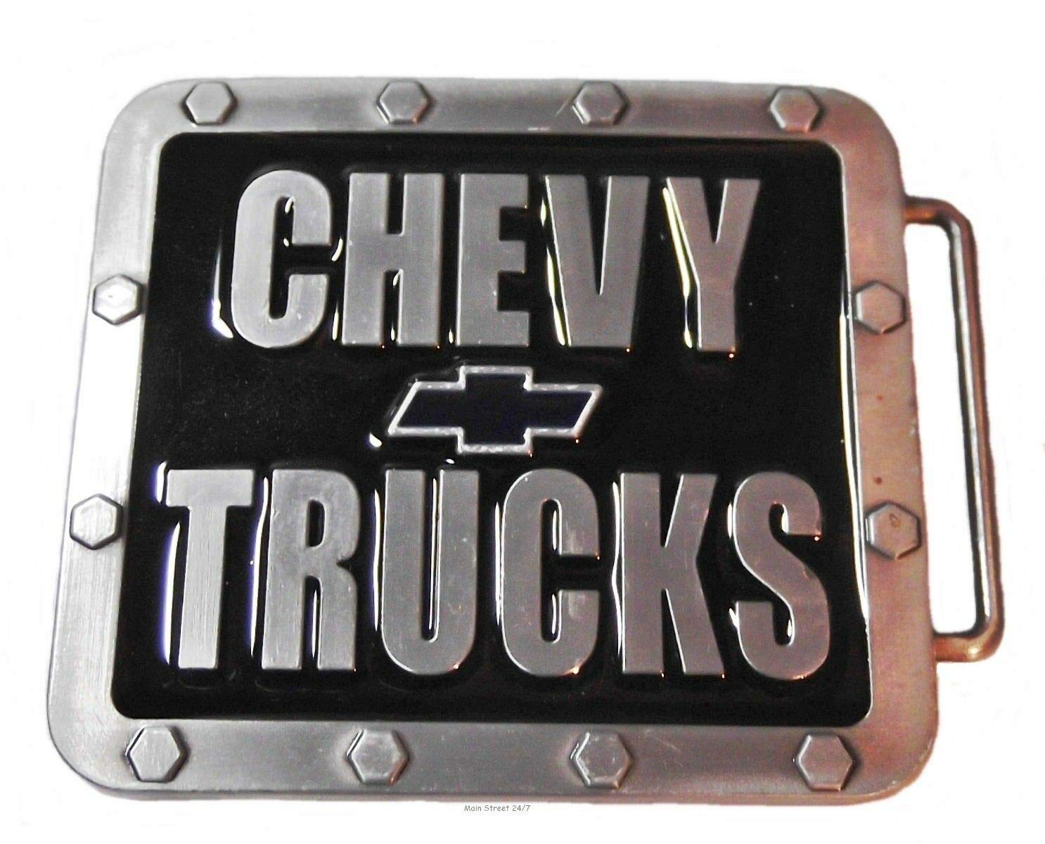 EC Trading Chevy Trucks Pewter Finish Metal Enamel Belt Buckle
