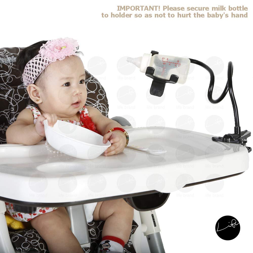 Handsfree Stroller Handphone Tablet Holder - Carseat Car Seat Kid Grocery Cart Mommy Clip Feeding Cup Attachment Hook Accessory Phone Mount