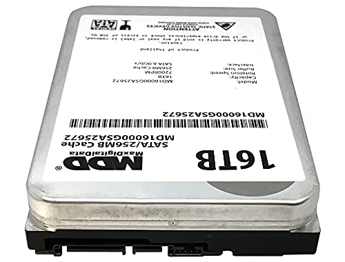 MaxDigitalData (MD16000GSA25672) 16TB 7200RPM SATA 6Gb/s 256MB Cache 3.5inch Internal Desktop Hard Drive - 3 Years Warranty