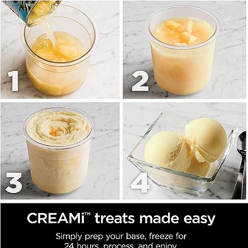 Creami Pints, for Ninja Creami Ice Cream Maker Pints,16 OZ Ice Cream Pints with Lids Reusable,Leaf-Proof for NC301 NC300 NC299AM Series Ice Cream Maker