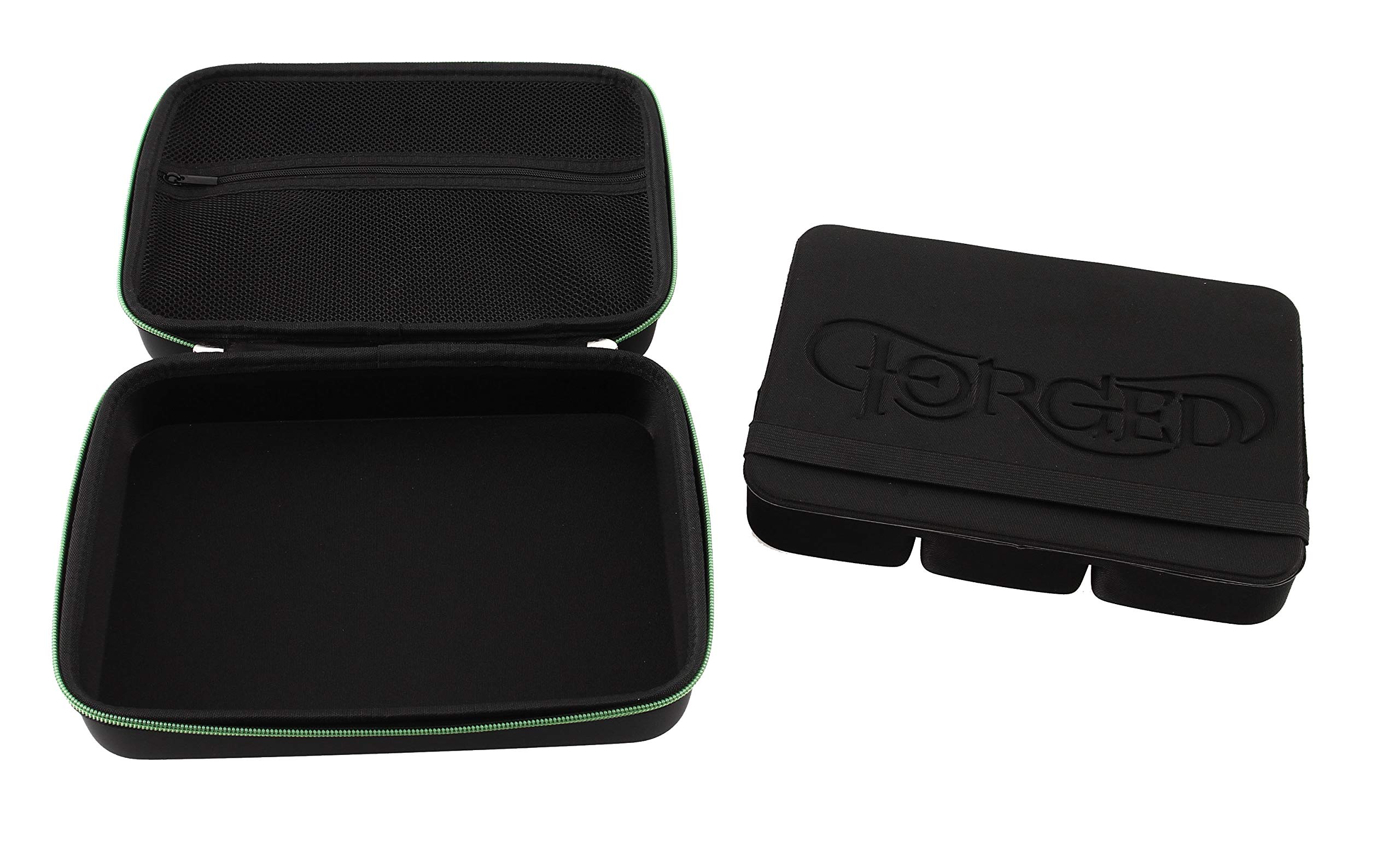 Forged Dice Co. Dice Box and Dice Tray with Removable Dice Holder - Storage Box Holds up to 300 Metal or Plastic Polyhedral Dice - Compatible with DND and Dungeons & Dragons Game Dice - Green