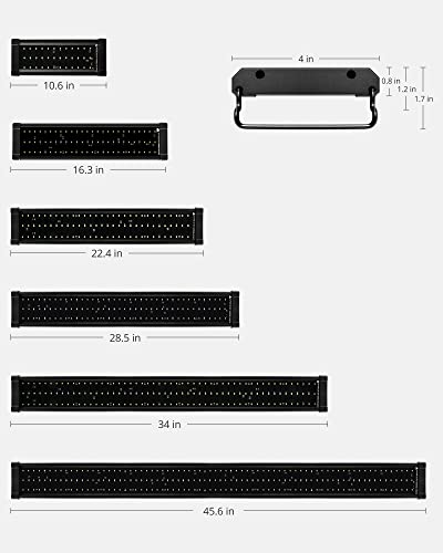 NICREW ClassicLED Plus LED Aquarium Light with Timer, 15 Watts, for 18 to 24 Inch Fish Tank Light, Daylight and Moonlight Cycle, Brightness Adjustable