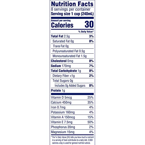 Almond Breeze Blue Diamond, Almond milk, Original, 64 Fl Oz