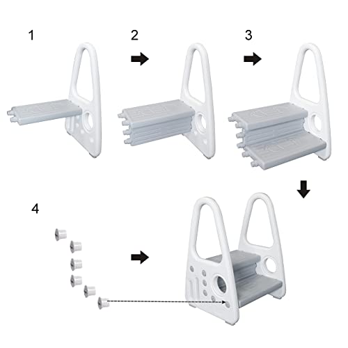 Gupamiga Toddler Step Stool for Kids,Toddler Step Ladder for Step Stool for Bathroom, Kitchen and Toilet Potty Training Learning Helper with Handles (Two Floors)