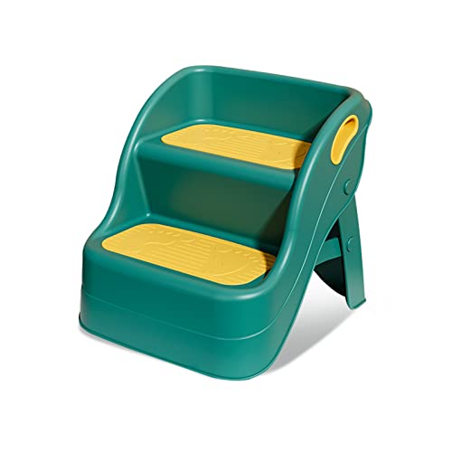 HAHONIA Step Stools for Kids Non-Slip 2 Step Stool for Toilet Kids Foldable Kitchen Step Stools Toddler Step Stool for Potty Training Bathroom Toilet Stools with Soft Anti-Slip Grips