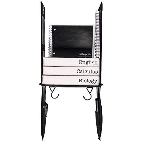 Oxel Hanging Locker Shelf Organizer with 2 Hooks and 4 Small Pockets