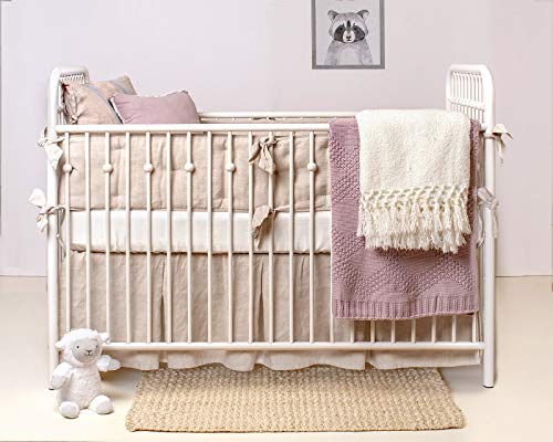 Pure Bamboo Sheets - Bamboo Crib Fitted Sheet (52"x28"x6") for Girls and Boys - 100% Organic Bamboo, Luxuriously Soft, Ultimate Cooling, Fits Standard Size Crib Mattress (Pink)
