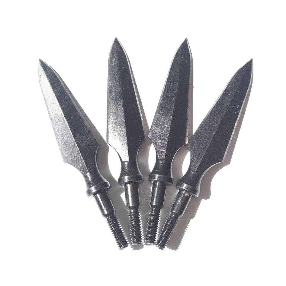 AMEYXGS 200 Grain Broadheads Traditional Hunting Arrowhead Archery Metal Arrow Tips Screw-in Arrow Heads with Box for Compound Bow Recurve