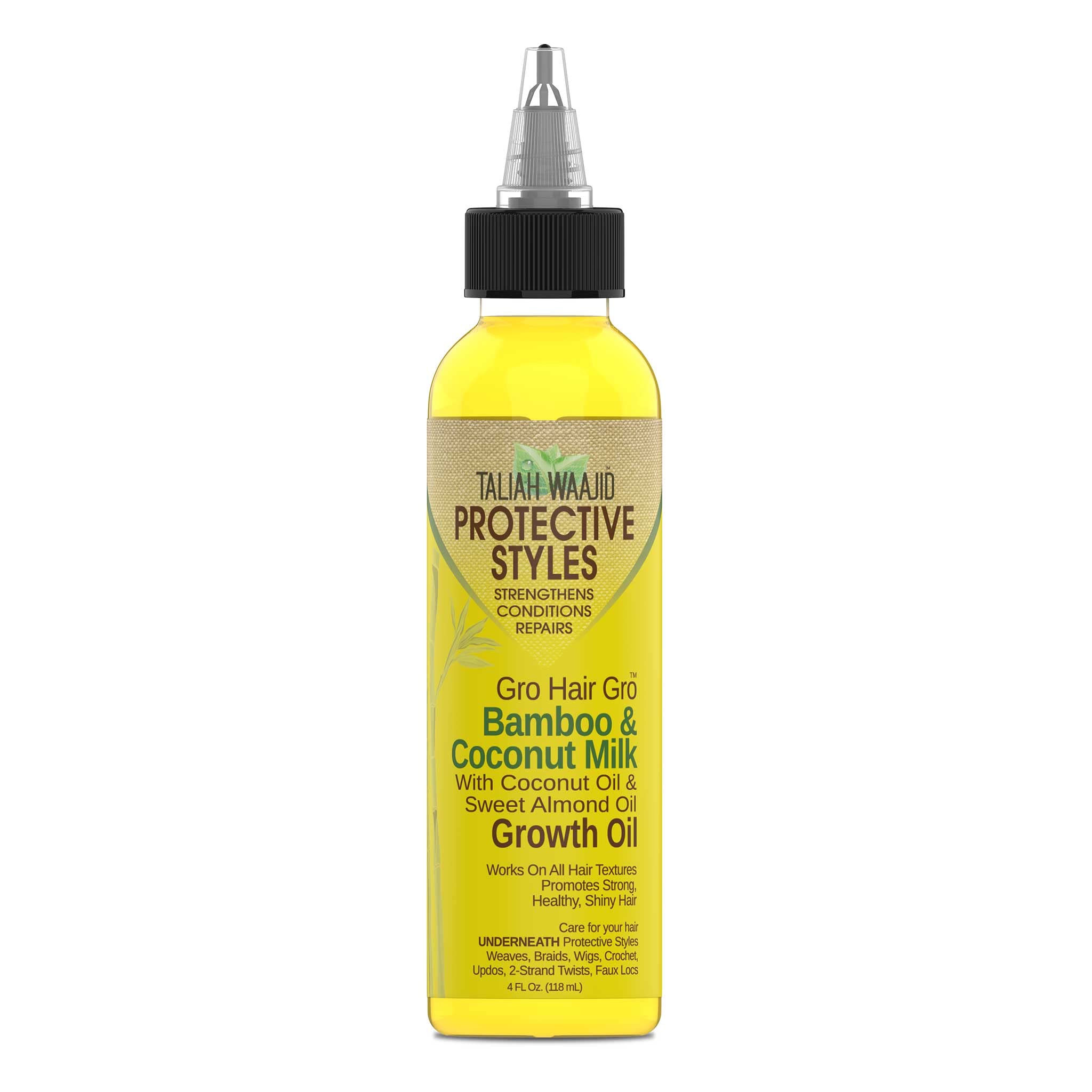 Taliah Waajid Hair Gro Bamboo and Coconut Milk Growth Oil, 4 Oz