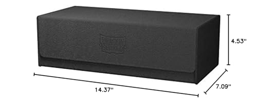 Dragon Shield Card Deck Box and Playmat – Magic Carpet XL Black 1000CT - Durable and Sturdy TCG, OCG Card Storage – Compatible with Pokemon Yugioh Commander and MTG Magic: The Gathering Cards