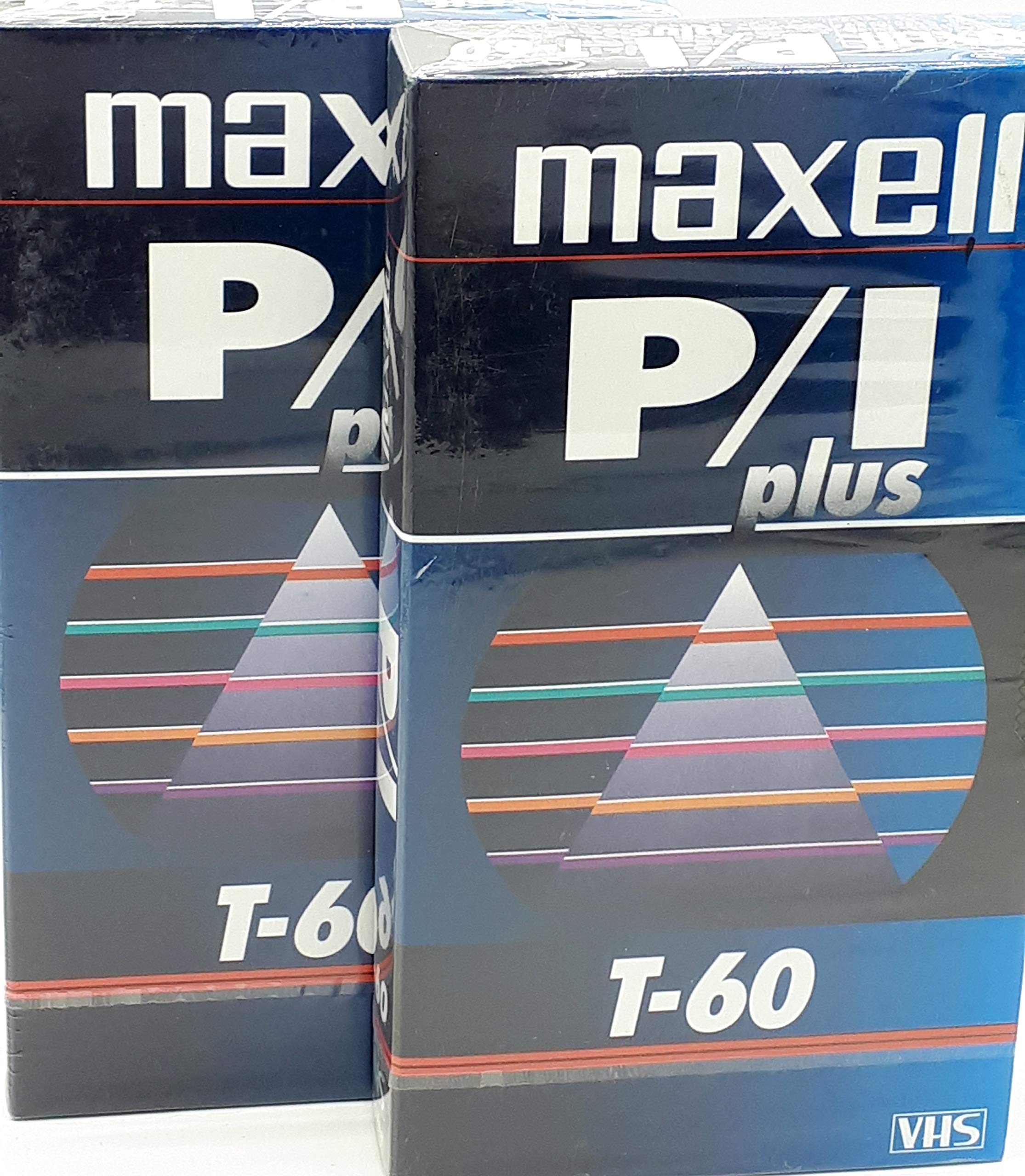 New Set of 2 Maxell P/I Plus t-60 VHS Tapes