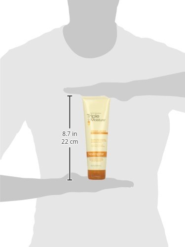 Neutrogena Triple Moisture Cream Lather Shampoo for Extra Dry Hair, Damaged & Over-Processed Hair, Hydrating with Olive, Meadowfoam & Sweet Almond, 8.5 fl. oz