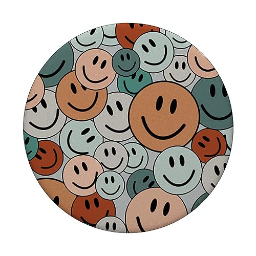 indie pastel pretty aesthetic cute trippy swirl smile face PopSockets Standard PopGrip