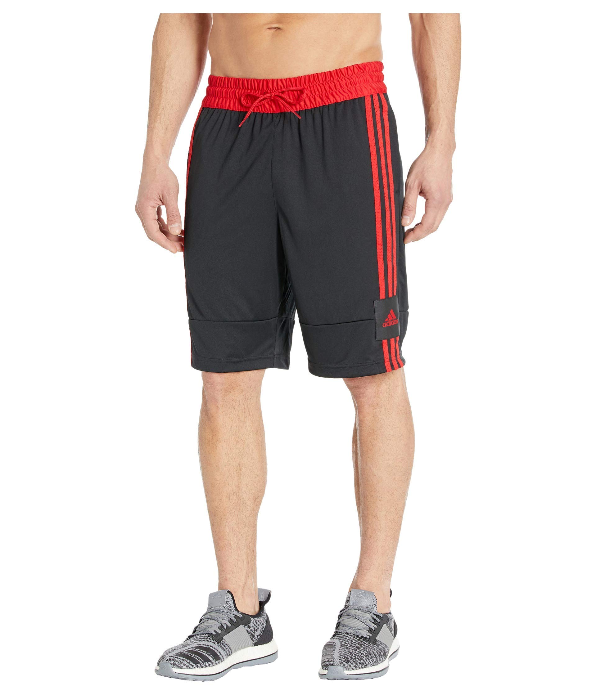 adidas Men's 3g Speed X Shorts, Black/Scarlet/Scarlet, XX-Large