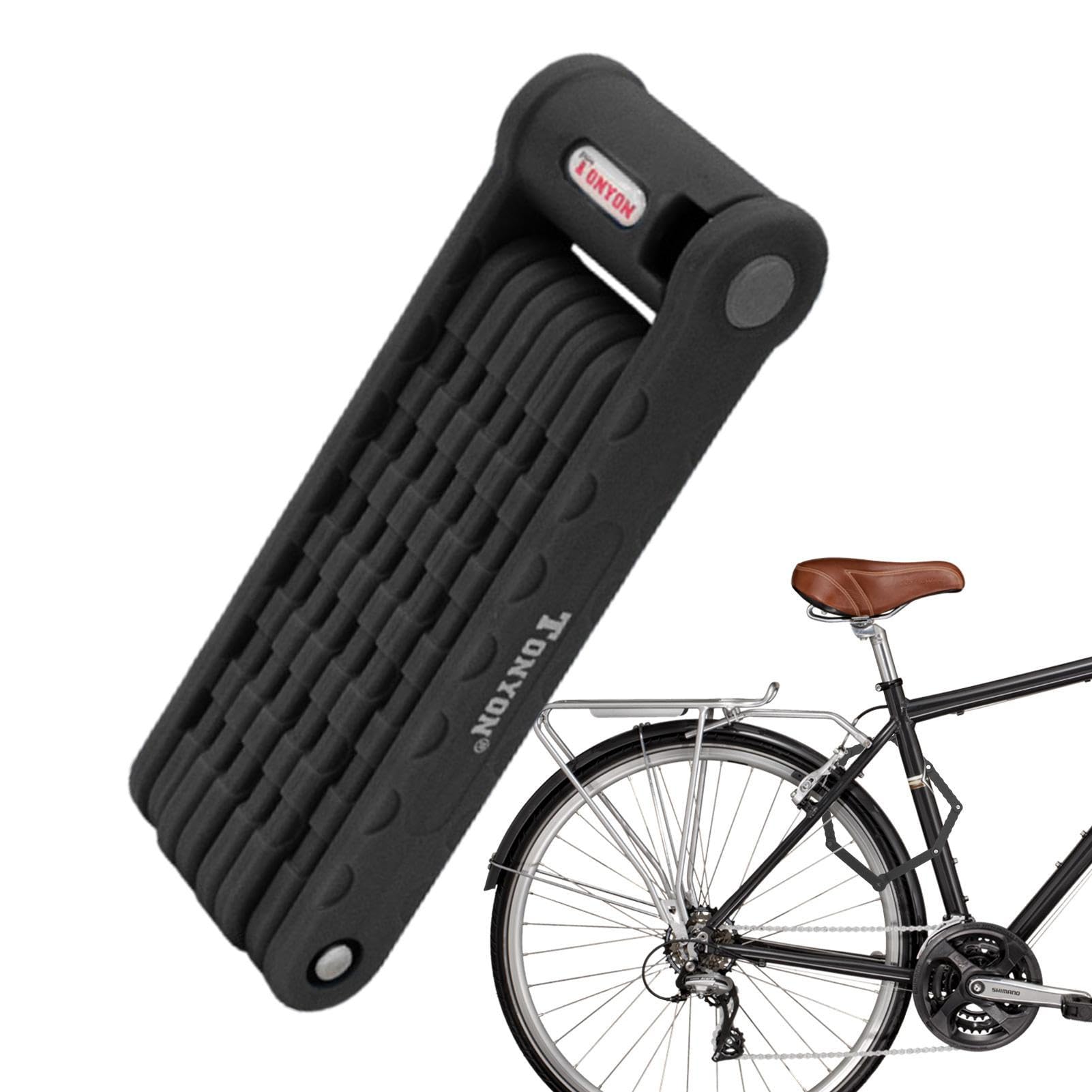 Anti Theft Bicycle Lock, Heavy Duty Foldable Bicycle Lock, Anti Theft Cycle Lock, Compact Disc Brake Bicycle Locks, Rust Proof Mountain Foldable Lock for Scooters Road Bikes and Mountain Bikes