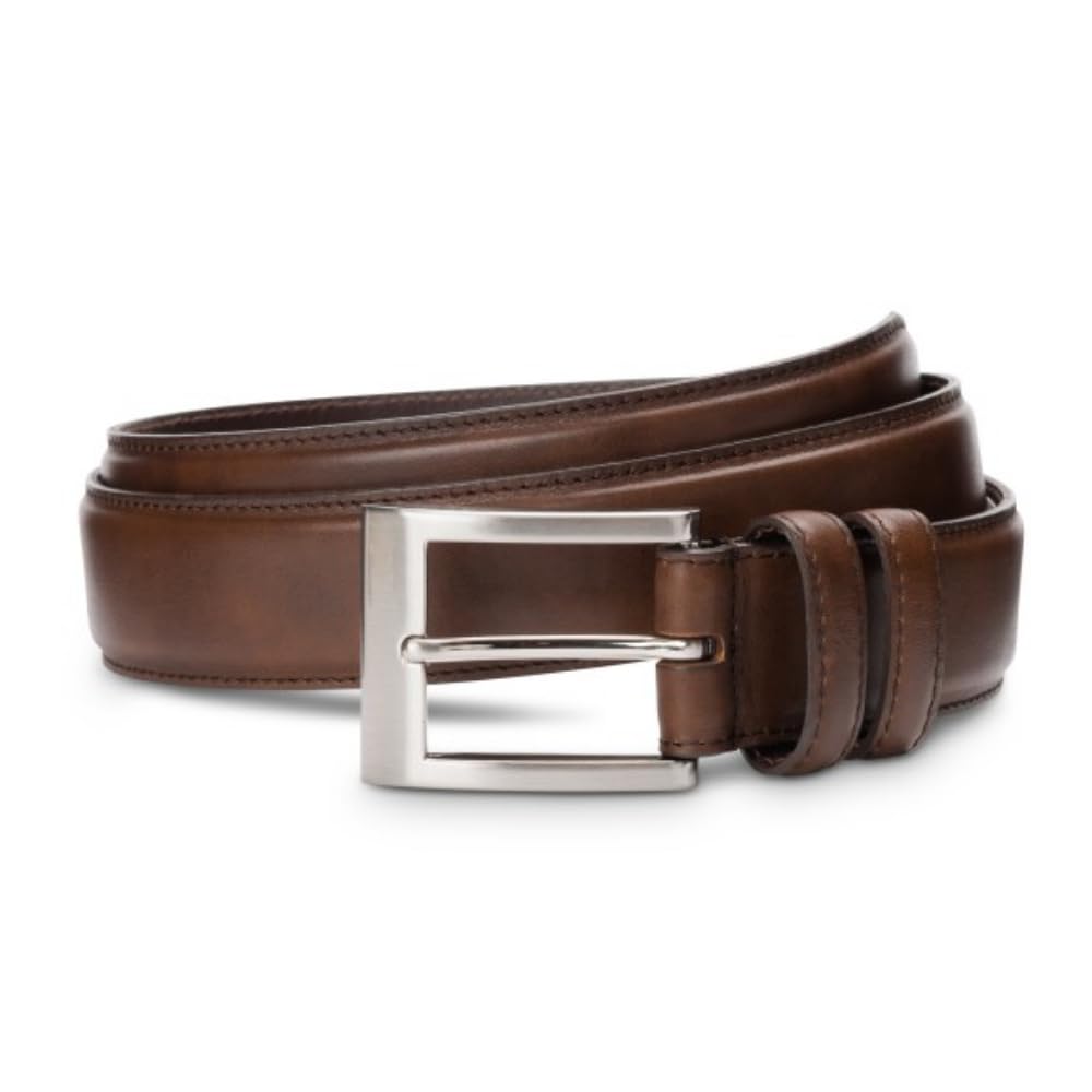 Allen Edmonds Men's Wide Basic Dress Belt Coffee Leather 42