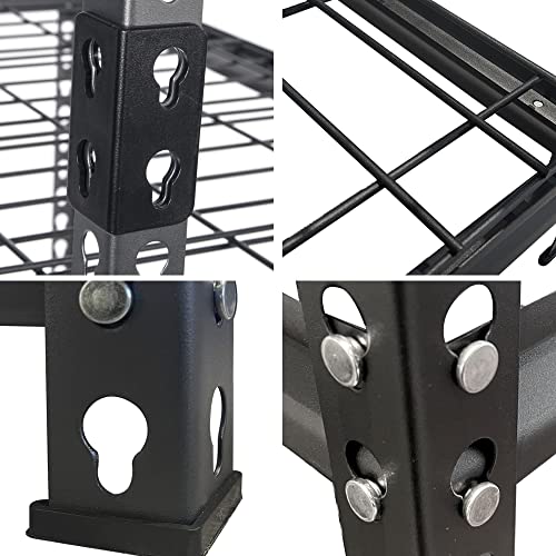 Pachira 36" W x 18" D x 72" H Adjustable Height 5-Shelf Steel Shelving Unit Utility Organizer Rack for Home, Office, and Warehouse, Black