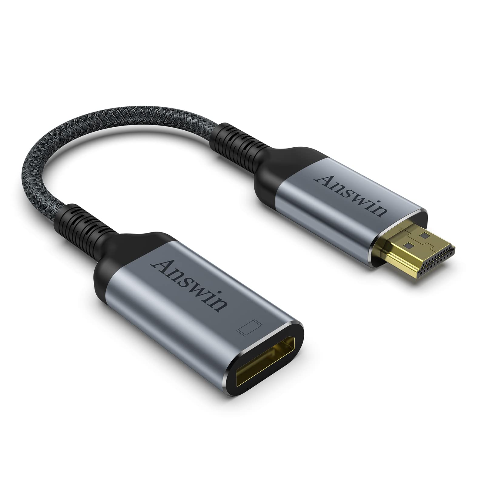 Answin DisplayPort to HDMI Cable, 6Ft DisplayPort to HDMI 4K Unidirectional DP to HDMI Cable Compatible for HP, DELL, GPU, AMD, NVIDIA and More…