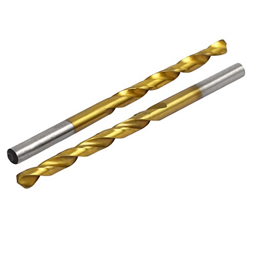 uxcell 4mm Drilling Dia 74mm Length Titanium Plated Straight Shank Twist Drill Bit 4pcs