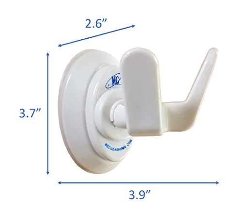 MedGear A-0295B Multi-Purpose Suction Cup Double Hook Hanger for Hard, Flat Non-Textured Surfaces