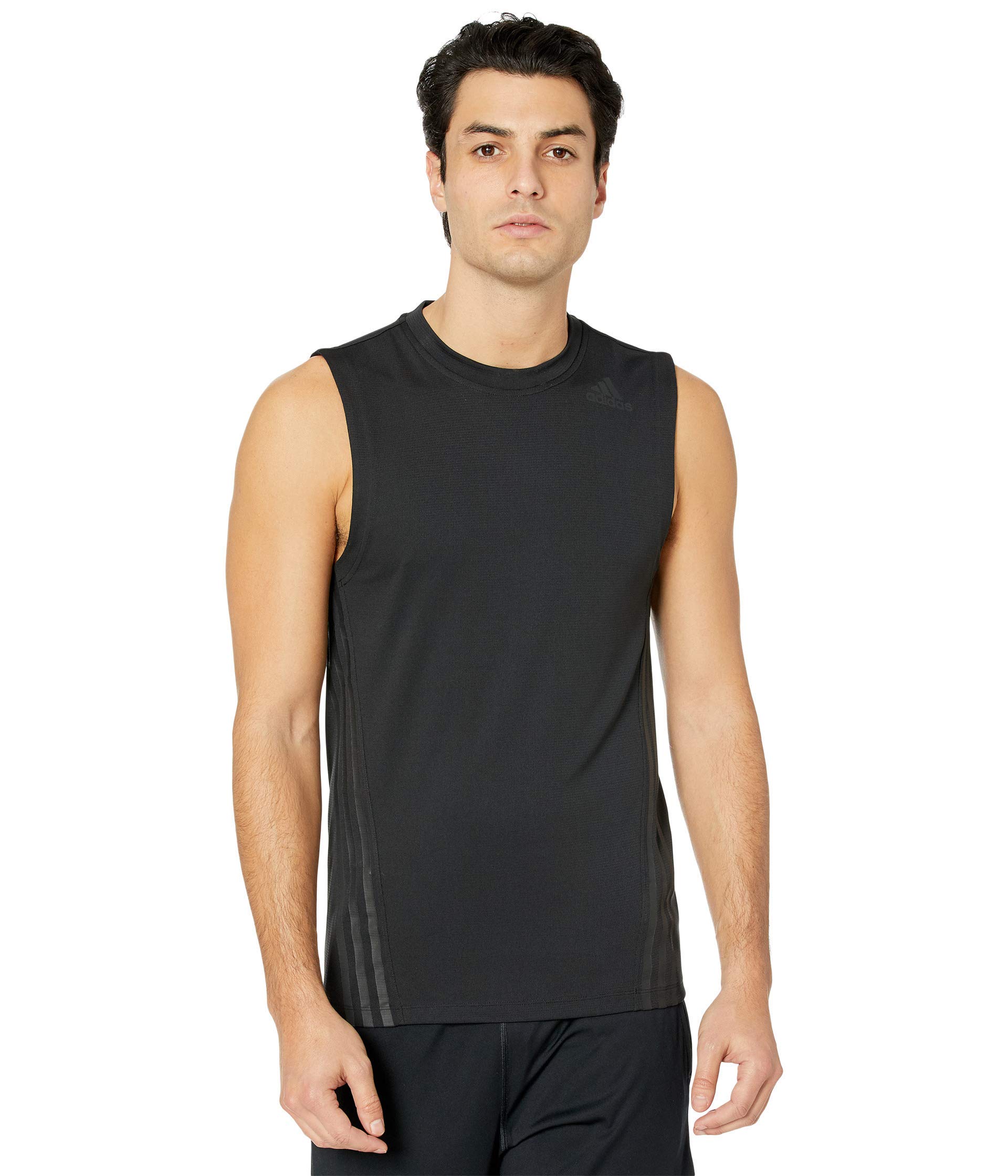 adidas Men's AEROREADY 3-Stripes Sleeveless Top Black Large