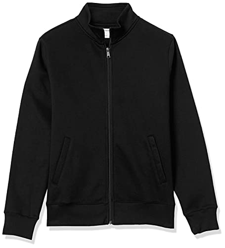 Amazon Essentials Men's Full-Zip Fleece Mock Neck Sweatshirt, Black, Medium