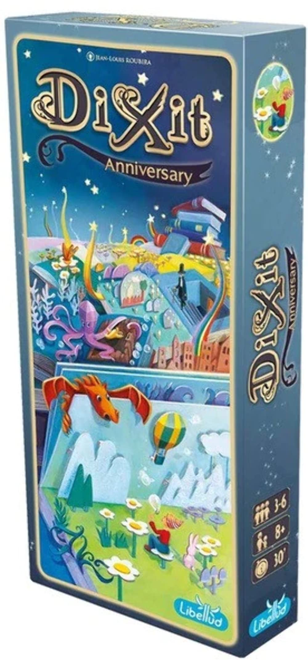Dixit Anniversary Board Game Expansion - Unleash Your Imagination with Stunning Artistry! Creative Storytelling Game for Kids & Adults, Ages 8+, 3-6 Players, 30 Min Playtime, Made by Libellud