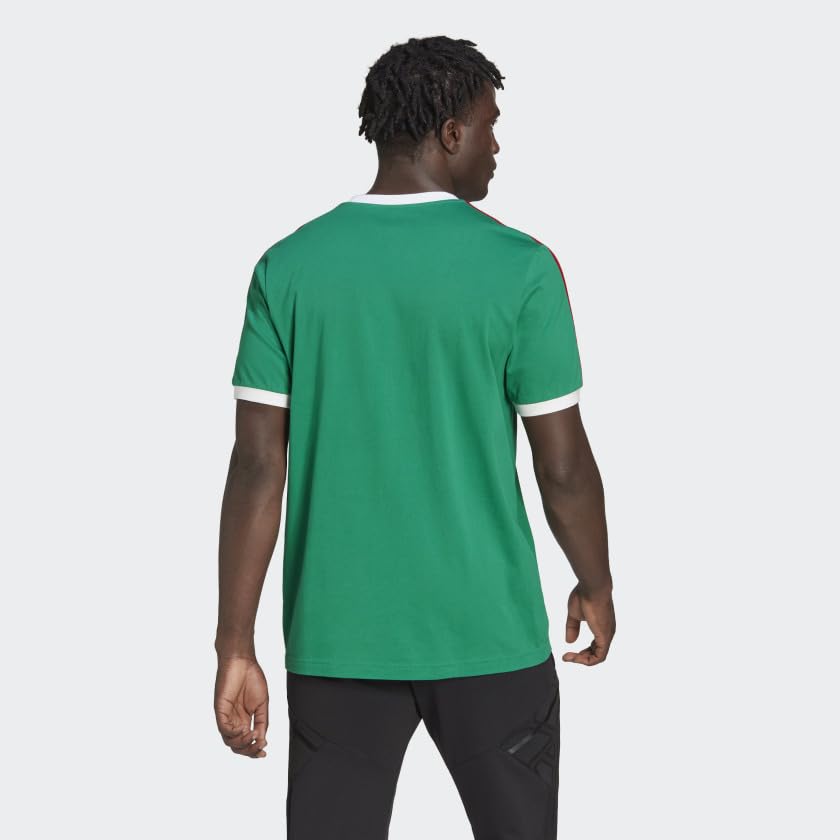 adidas Mexico 3-Stripes Tee Men's, Green, Size M