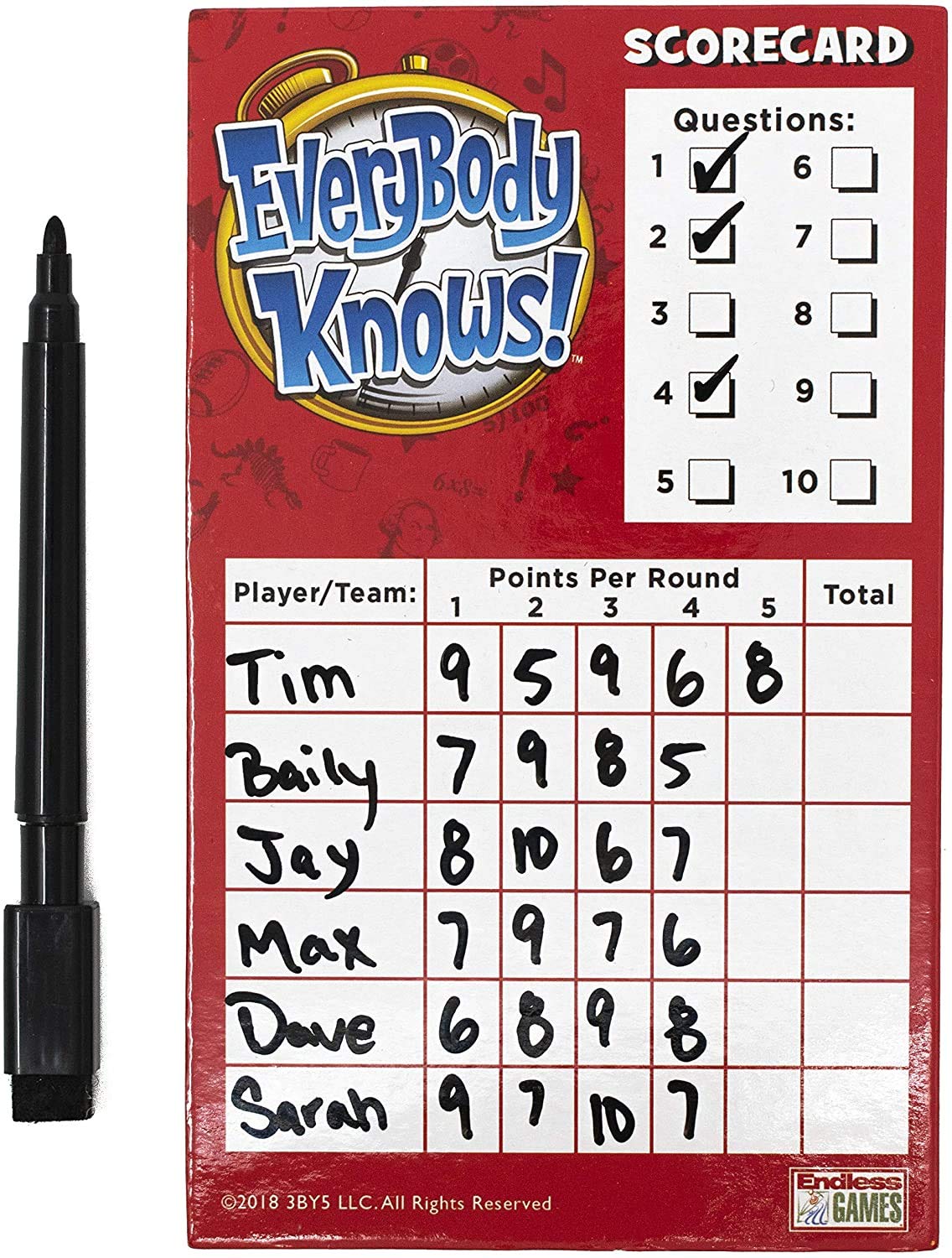 Endless Games Everybody Knows! - Trivia Card Game - 2018 Edition