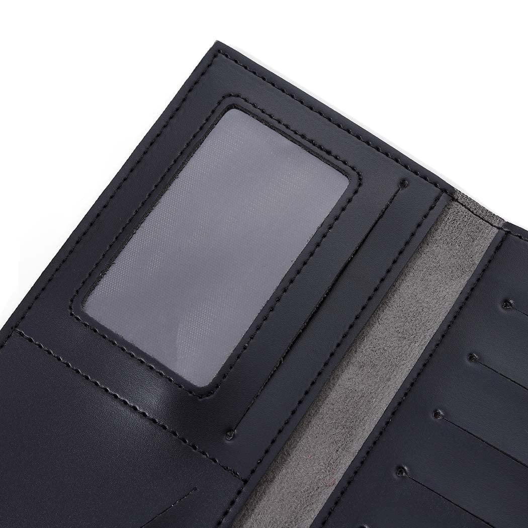Yokawe Long PU Leather Walllet Black RFID Blocking Bifold Trifold Multi Card Organizer Wallet for Women and Girls