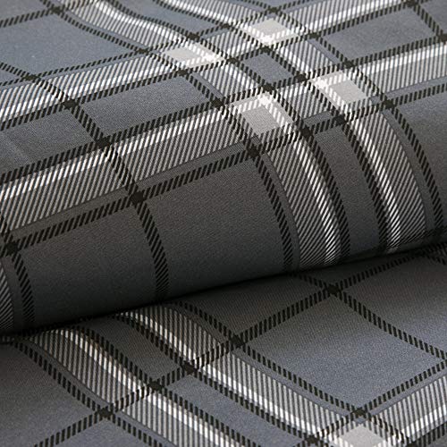 Intelligent Design Daryl 5 Piece Plaid All Seasons PrintComforter Set, Full/Queen, Grey - Ultra Soft Microfiber Teen Bedding