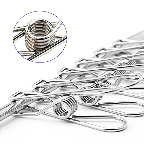 Megeor Stainless Steel Clothes Pins, 60 Packs Wire Laundry Clip for Clothes, Socks, Scarves, Home & Office