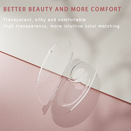 Anohuyho Acrylic Makeup Mixing Palette with Felt Bag, Liquid Foundation Storage Trial Makeup Facial Palette, Transparent spatula tool for Cosmetic Pigment Blending(YM)