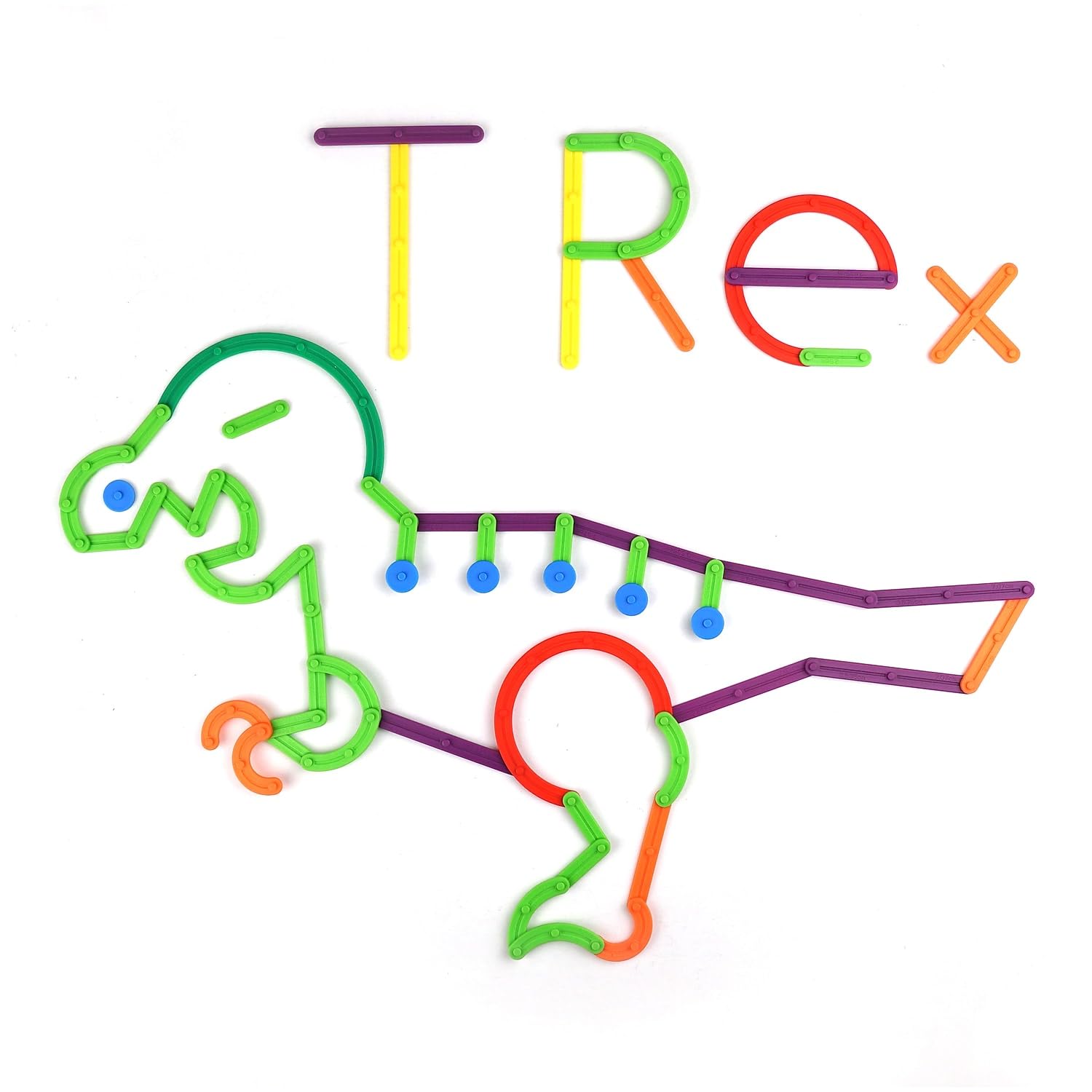 edxeducation-21368 GeoStix Letter Construction Set - Educational Toy - 200 Connecting Sticks - 50 Activities - Build Letters, Animals and More