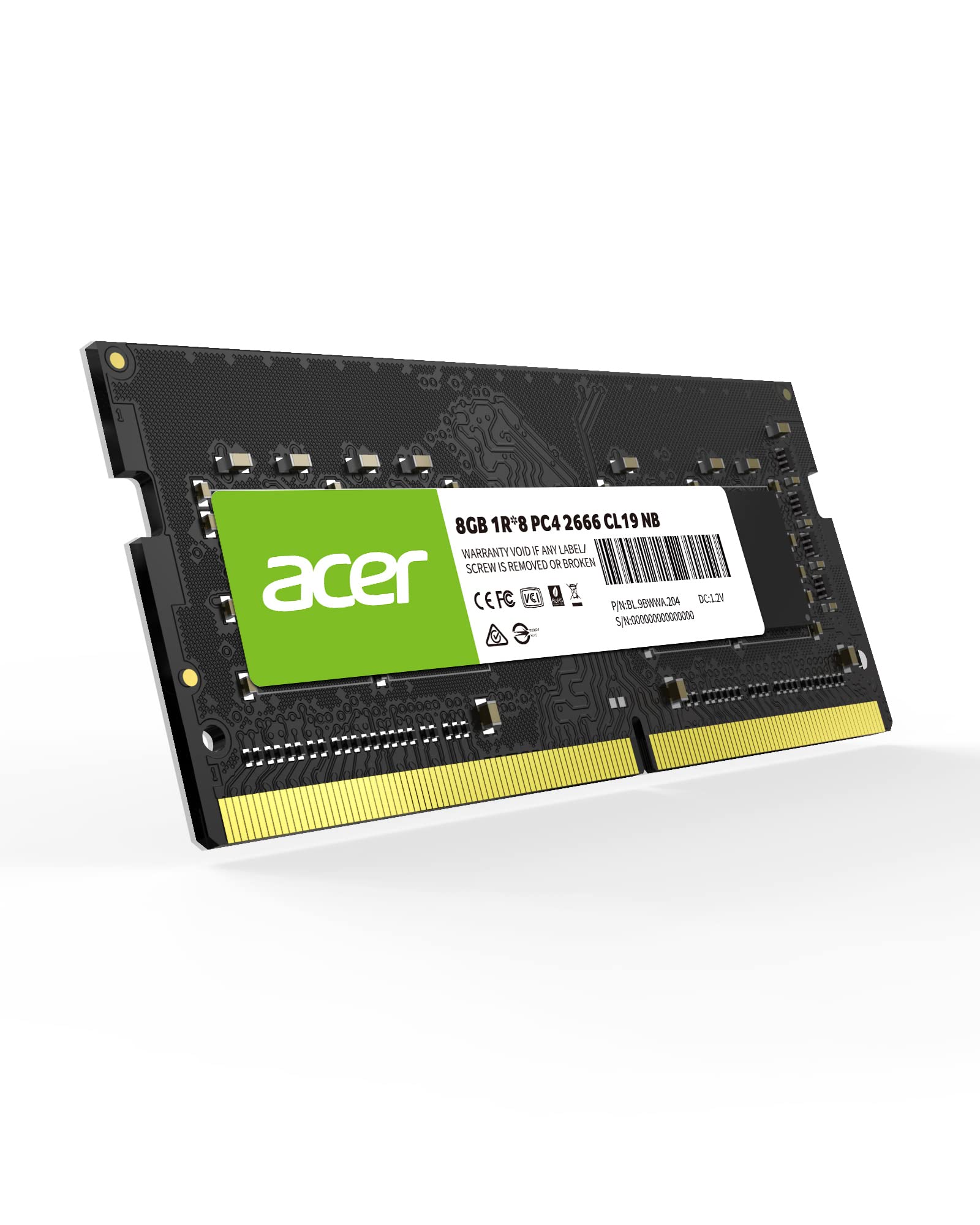 acer SD100 16GB RAM DDR4 (1x16GB) Laptop Ram 2666 MHz SODIMM PC4-2500 CL19 Memory 1.2v - BL.9BWWA.210