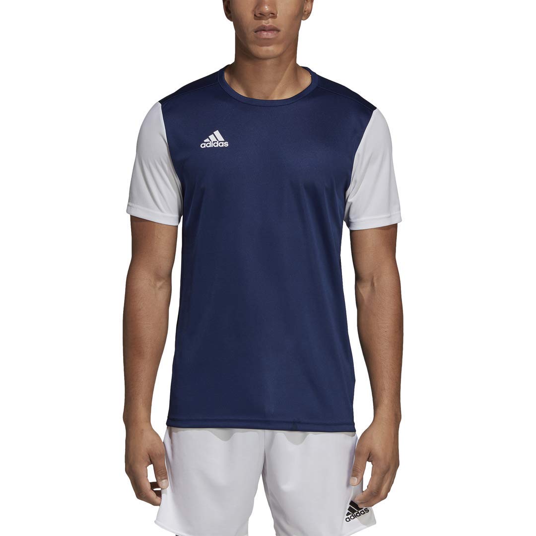 adidas Originals Mens Estro 19 JSY Jersey, Dark Blue/White, Large US
