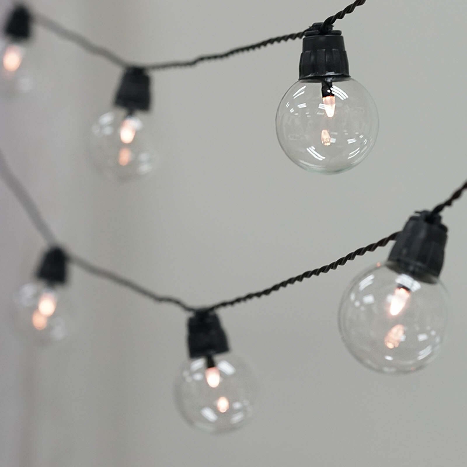 Efavormart 26FT String LED Lights with 25 Clear Bulbs 8 Mode Dimmable Warm White Waterproof Outdoor/Indoor Patio - Remote Included